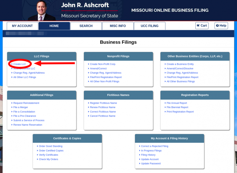 Missouri LLC | DIY: 100% Online Registration in 8 steps | MORA LLC